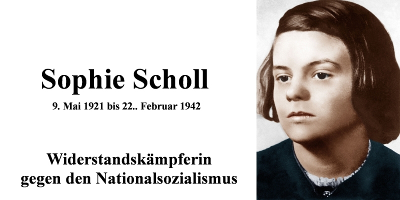 Auf den Spuren der Widerstandskämpferin Sophie Scholl gegen das Nazi ...